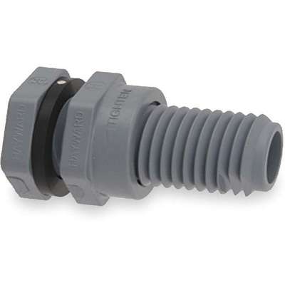 925158-1 CPVC Bulkhead Tank Fitting, 1/2" Pipe Size, FNPT x FNPT ...