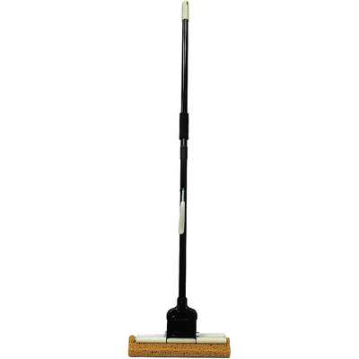917164-7 Screw On Sponge Wet Mop Head and Handle, Black, 48" Handle ...