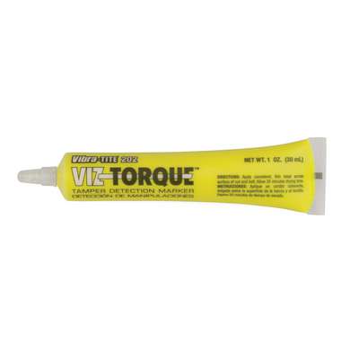 9536 Vibra-Tite Viz-Torque Tamper Detection Mark Yellow, 1 Oz. Tube ...