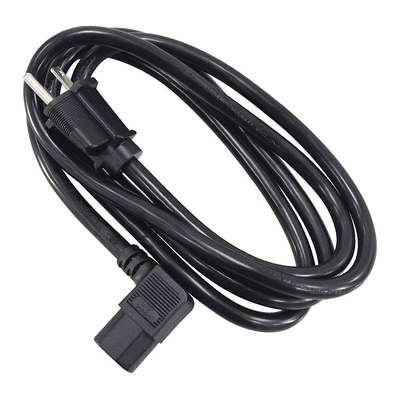 933264-9 PC Power Cord: 14 AWG Wire Size, 6 ft Cord Lg, Right Angle IEC ...