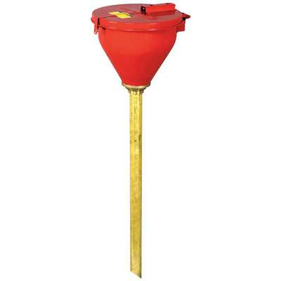 910494-2 Self Closing Funnel: Self Closing, Red / Red, 33 in, 10 3/4 in ...