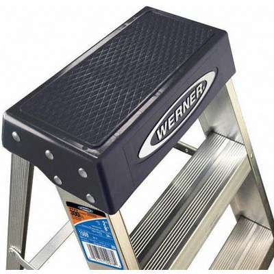 Werner 2-Step Aluminum Step Stand, 300 lb Capacity | Imperial Supplies