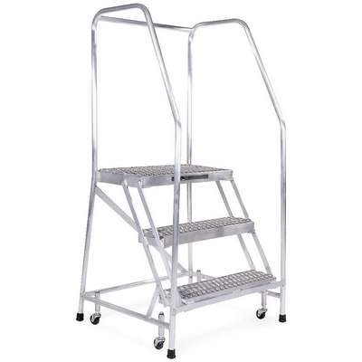 916423-9 Cotterman 2-Step Rolling Ladder, Serrated Step Tread, 50 ...