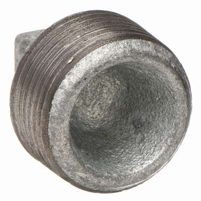 935094 Galvanized Malleable Iron Square Head Plug, 1-1/2" Pipe Size ...