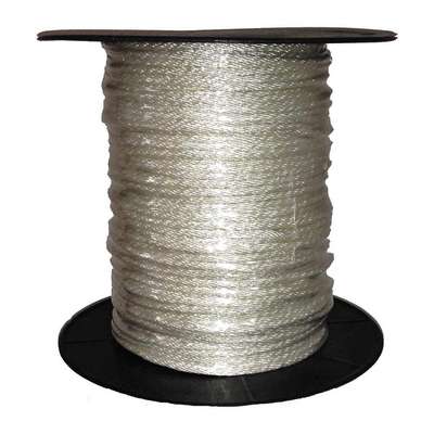 932470-1 Rope: 3/16 in Rope Dia, White, 1,000 ft Rope Lg, 62 lb Working ...