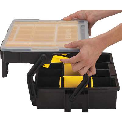 922367-7 Stanley Compartment Box, Black, 5-19/64"H x 15-39/64"L x 11-45 ...