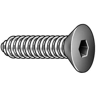 911193-2 #10-32 x 3/8", Flat, Socket Head Cap Screw, Alloy Steel, Steel ...