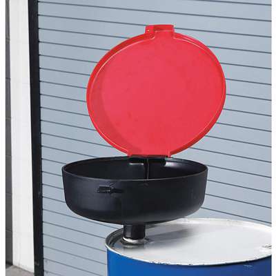 911309-3 Ultratech Drum Funnel with Lid, Polyethylene, Brass, 11-1/2 ...