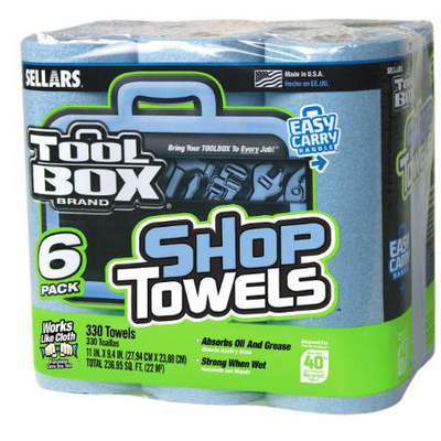 5485 Toolbox Z400 Big Grip General Purpose Blue Shop Towels Roll, 6 ...