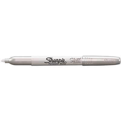 911302-6 Sharpie Permanent Marker, Silver, Marker Tip Fine, Barrel Type ...