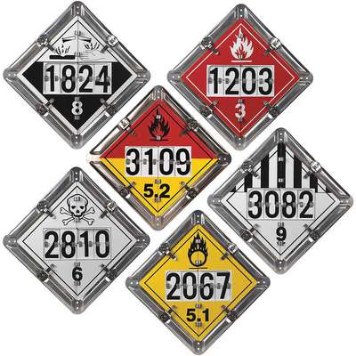 921687-8 Jj Keller Flip Placards, Aluminum, Height: 14", Width: 14 ...