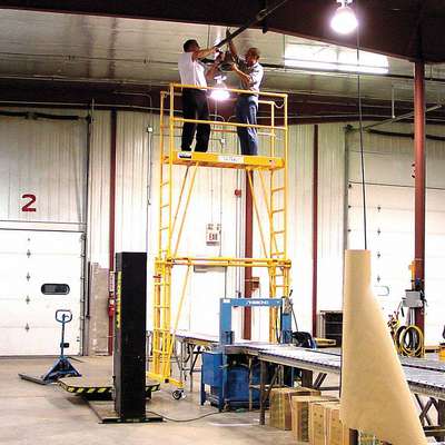 936094 Tele-Tower Rolling Work Platform, Steel, Dual Access Platform ...