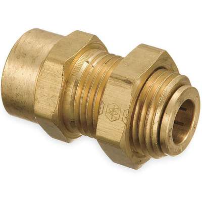 917661 DOT Approved Female Bulkhead: Brass, Push-to-Connect x NPTF, 1/4 ...