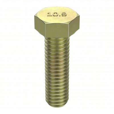 927609-7 Hex Head Cap Screw: Steel, Class 10.9, Zinc Yellow, M16-2.00 ...