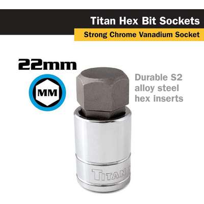 87188 1/2" Drive 22 MM Hex Bit Socket | Imperial Supplies