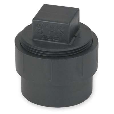 929419-9 Cleanout Adapter with Plug: 4" x 4" Pipe Size, Schedule 40 ...