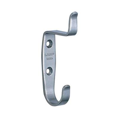 932675-1 Double Hook: 2 Hooks, Stainless Steel, Satin, 11 lb Working ...