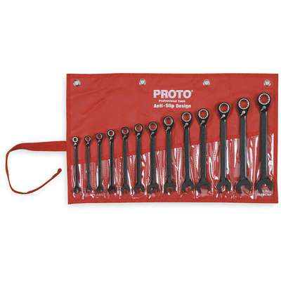 919812-1 Proto Combination Wrench Set, Alloy Steel, Black Chrome, 13 ...