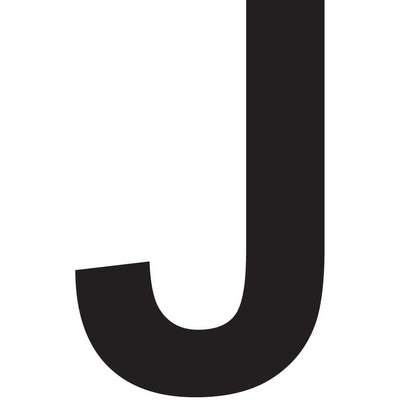 5391 3"H Adhesive Letter J, High Gloss | Imperial Supplies
