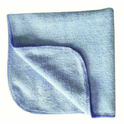 916630-7 Microfiber Cloth: Microfiber, New, Blue, 16 in x 16 in, 260 g ...