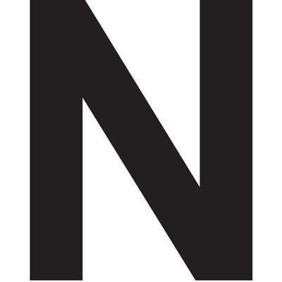 5395 3"H Adhesive Letter N, High Gloss | Imperial Supplies
