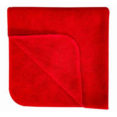 916630-9 Microfiber Cloth: Microfiber, New, Red, 16 in x 16 in, 260 g ...
