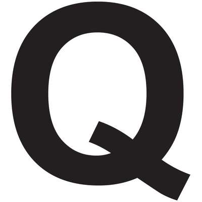 5398 3"H Adhesive Letter Q, High Gloss | Imperial Supplies