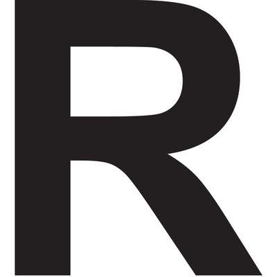 7341 4"H Adhesive Letter R, High Gloss | Imperial Supplies
