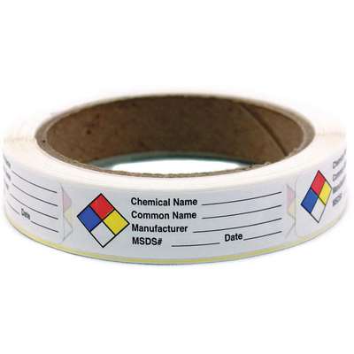 929158-1 Roll Products HMIG Label, Litho, English, Chemical Name , 3/4 ...