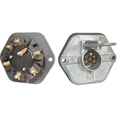 Phillips 7-Way Socket, Extended Barrel, Without Circuit Breakers, Split ...