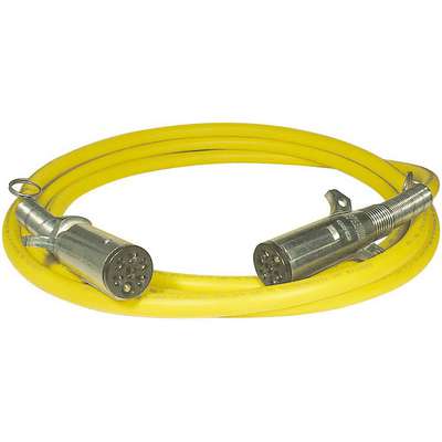 15' Iso Straight Cord Trailer Yellow Cord W/Metal Plugs | Imperial Supplies