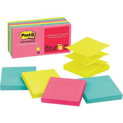 918491-2 Post-It Sticky Notes: Assorted Bright, Standard, 100 Sheets ...