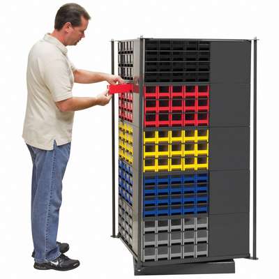 912767-9 Akro-Mils Revolving Storage Bin: 60 in x 43 5/8 in, Flat ...