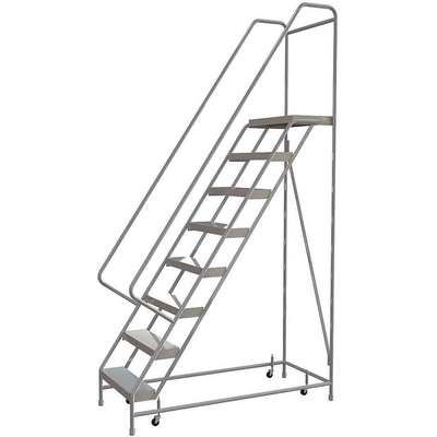 915032-5 Tri-Arc 8-Step Rolling Ladder, Ribbed Step Tread, 112" Overall ...