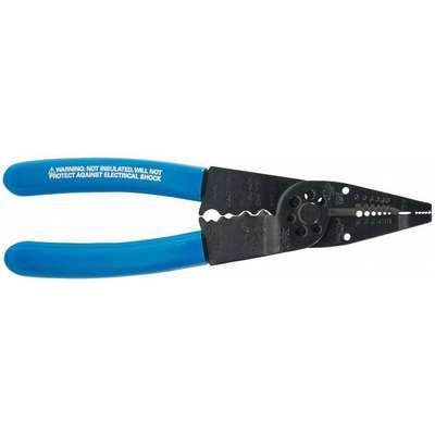 913771-7 Klein Tools 8-1/4" Solid and Stranded Long Nose Wire Stripper ...