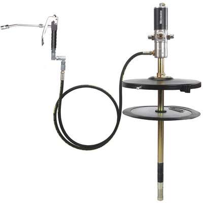 910436-4 Grease Pump with Gun, Fits Container Size 120 lb./16 gal. Drum ...