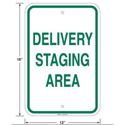 86175 Delivery Staging Area Sign 18" H x 12" W | Imperial Supplies