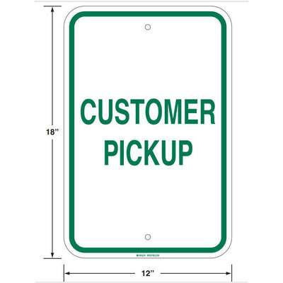 86176 CUSTOMER PICKUP SIGN 18" H X 12" W | Imperial Supplies
