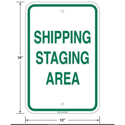 86177 SHIPPING STAGING AREA CUSTOM SIGN 18" H X 12" W | Imperial Supplies