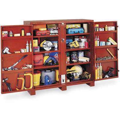 921951-6 Jobox 60-3/4" x 30-1/4" x 60-1/8" Jobsite Storage Cabinet, 58. ...