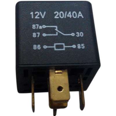 72241 Automotive Relay, 12VDC, 20A @ 12V, 5 Pins, SPDT, Pin Config: B1 ...