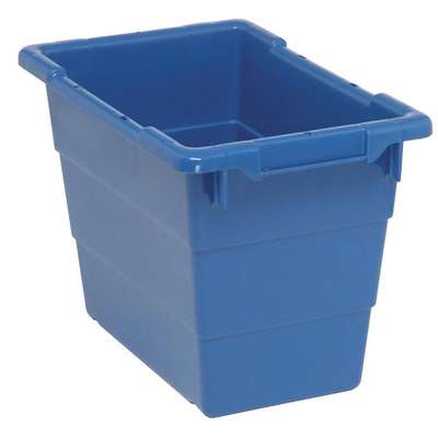 930208-4 Quantum Storage Systems Cross Stacking Container, Blue, 12" H ...