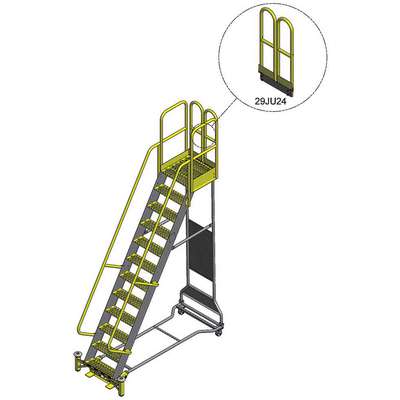 916644-7 Cotterman Rear Side Gate, 46" Height, 25" Width, 200 lb. Load ...