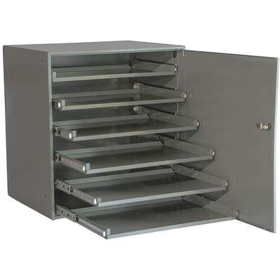 914267-4 Gray Steel Sliding Drawer Racks, 6 Drawers, 21-7/8" x 20-5/16 ...