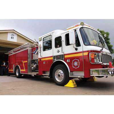 914035-7 Checkers Single, Urethane Wheel Chock for Fire Trucks with ...