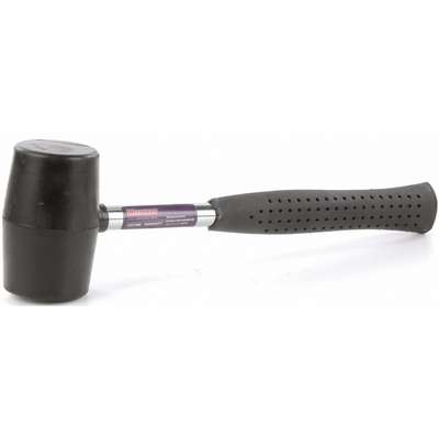 913099-3 Westward Rubber Mallet: Steel Handle, 16 oz Head Wt, 2 1/4 in ...