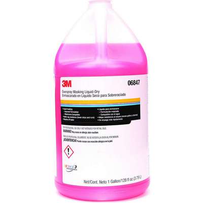 910740-7 3M Overspray Masking Liquid: Plastic Bottle, 1 gal Container ...