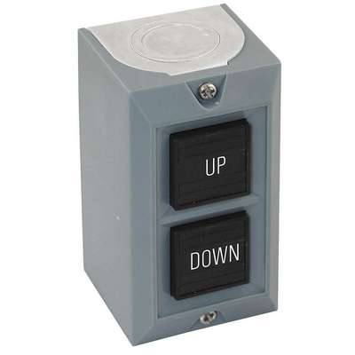 931324-9 Dayton Push Button Control Station, 2NO, Up/Down, Push Button/Push Button, Number of ...