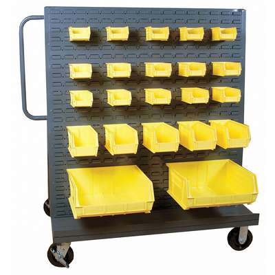 914568-5 Mobile A-Frame Louvered Rack with 0 Bins, 48"W x 30"D x 57"H ...