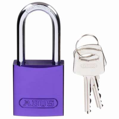 930674-4 Abus Lockout Padlock: Keyed Alike, Aluminum, Std Body Body Size, Hardened Steel, Std ...